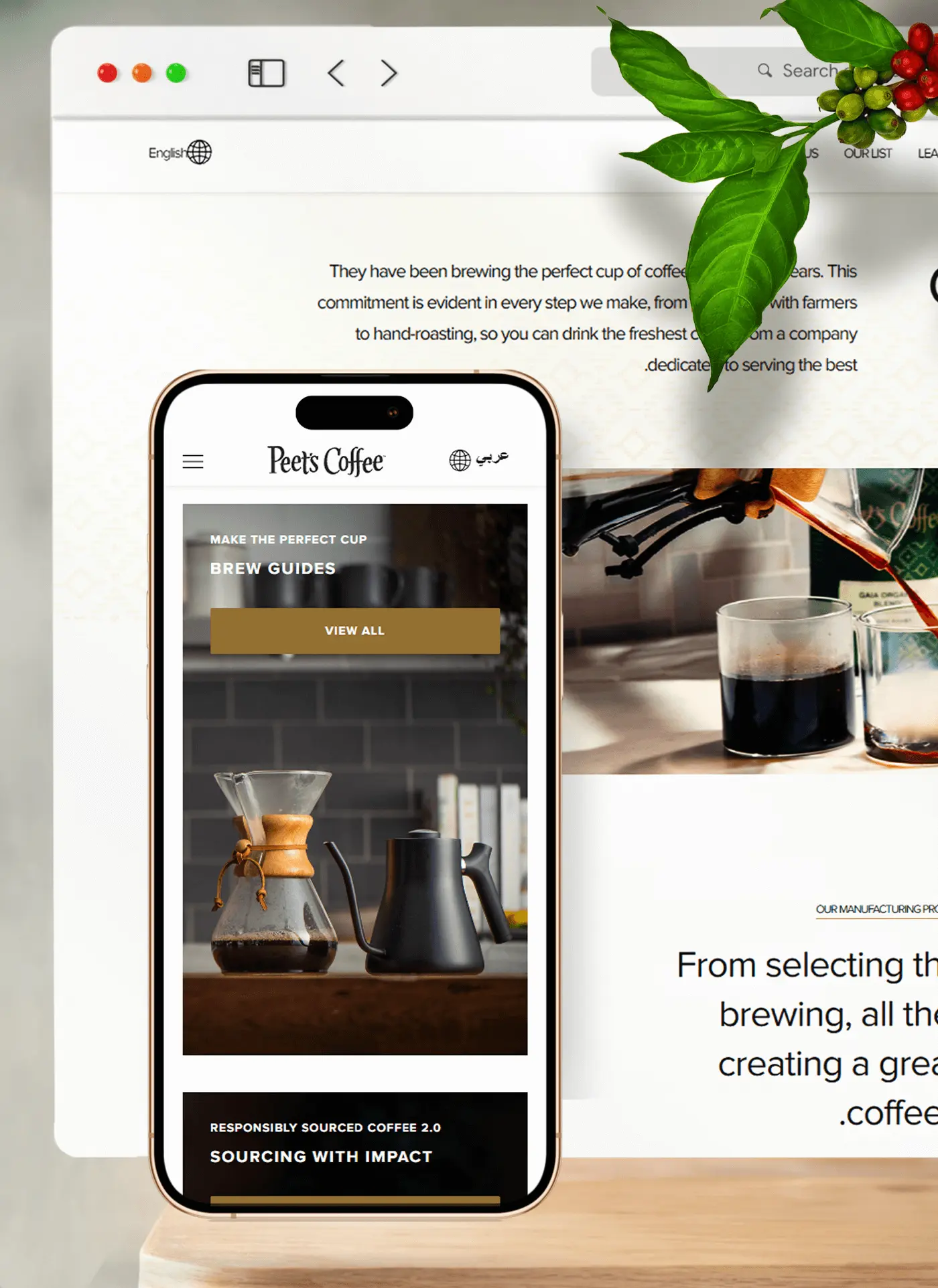 Peet's Coffee Website Design By Tequila